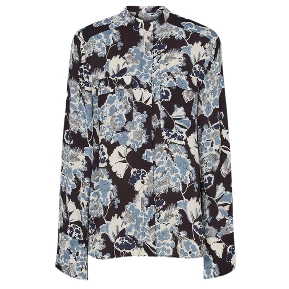 Reiss | Tops | Nwt Reiss Blue Mika Blouse | Poshmark